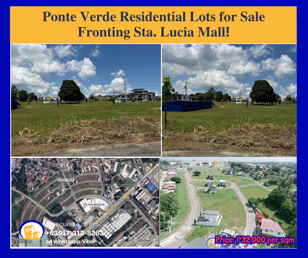 408sqm Residential Lot for Sale in Ponte Verde, Panacan, Buhangin ...